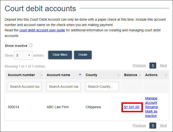 Circuit court eFiling - Creating and managing a court debit account ...
